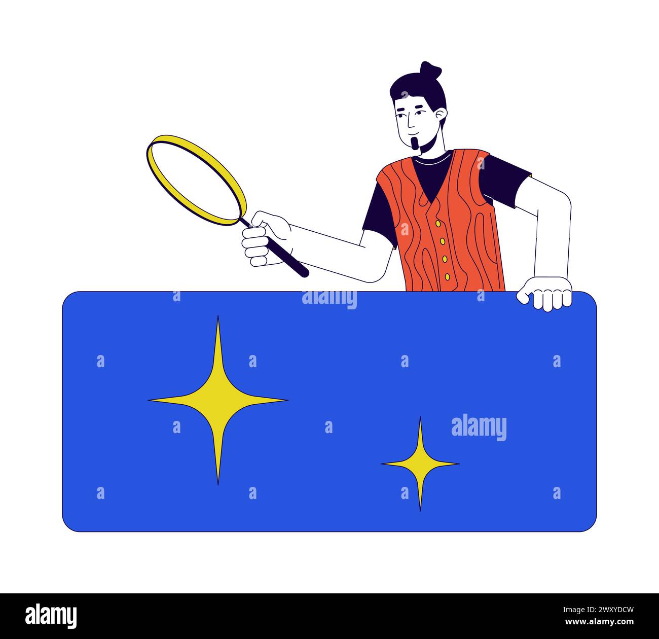 Researching Data Block Stock Vector Images Alamy