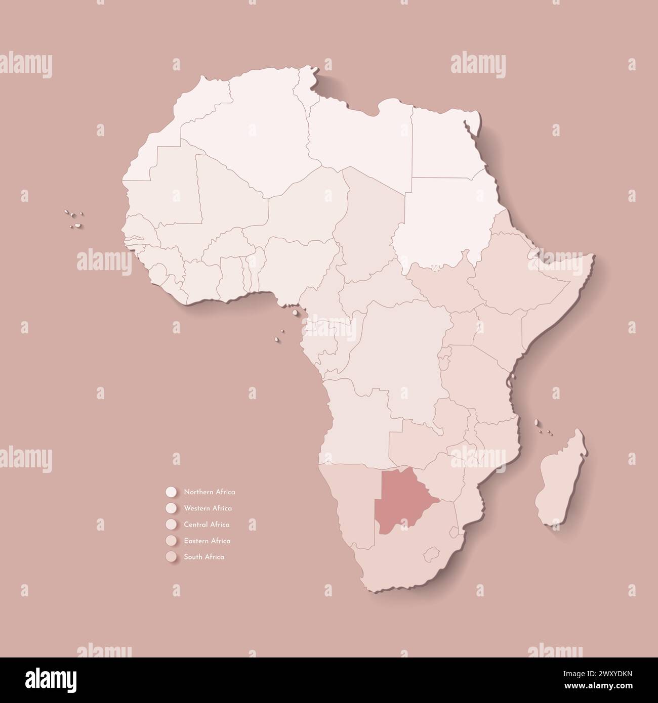 Map Of Africa Botswana