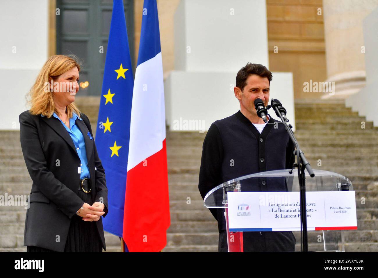Paris, France, 02/04/2024, Yael Braun-Pivet, President of the National ...
