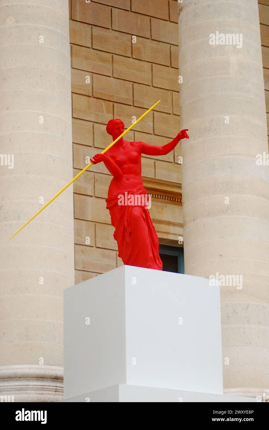 Paris, France, 02/04/2024, Inauguration of French artist Laurent Perbos ...
