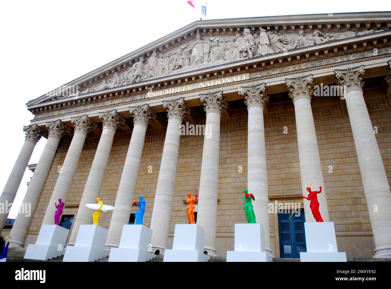 Paris, France, 02/04/2024, Inauguration of French artist Laurent Perbos ...