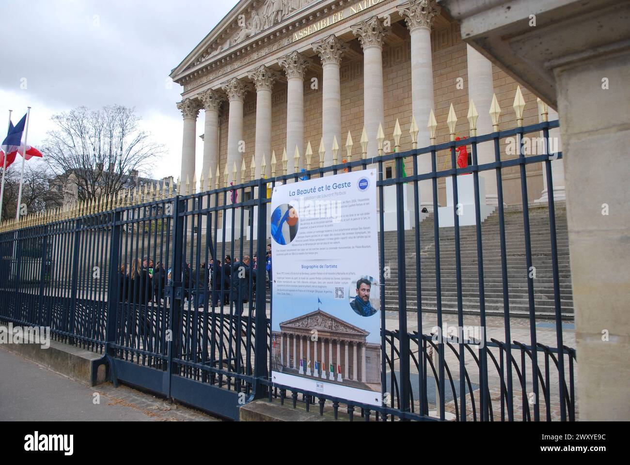 Paris, France, 02/04/2024, Inauguration of French artist Laurent Perbos ...