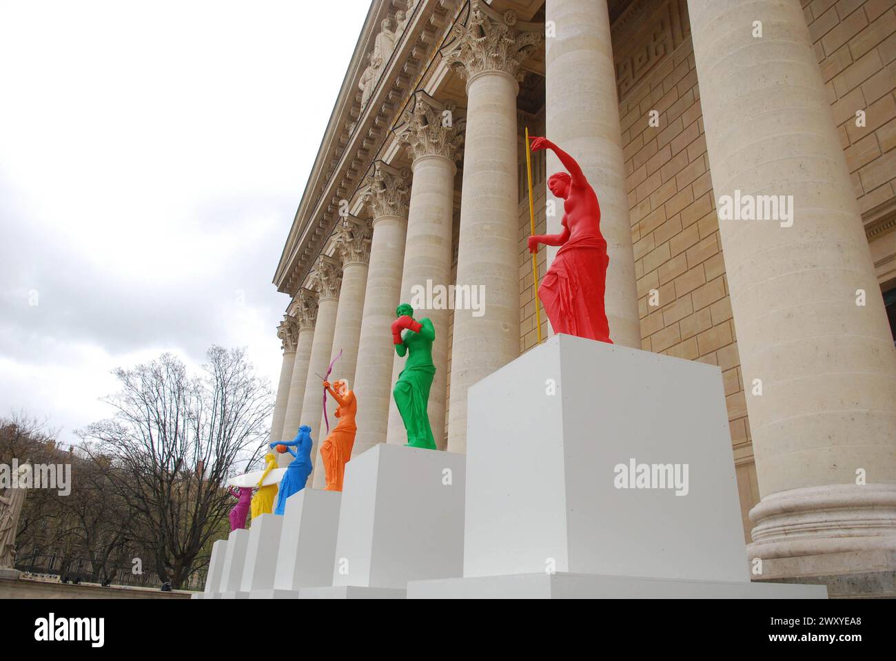 Paris, France, 02/04/2024, Inauguration of French artist Laurent Perbos ...