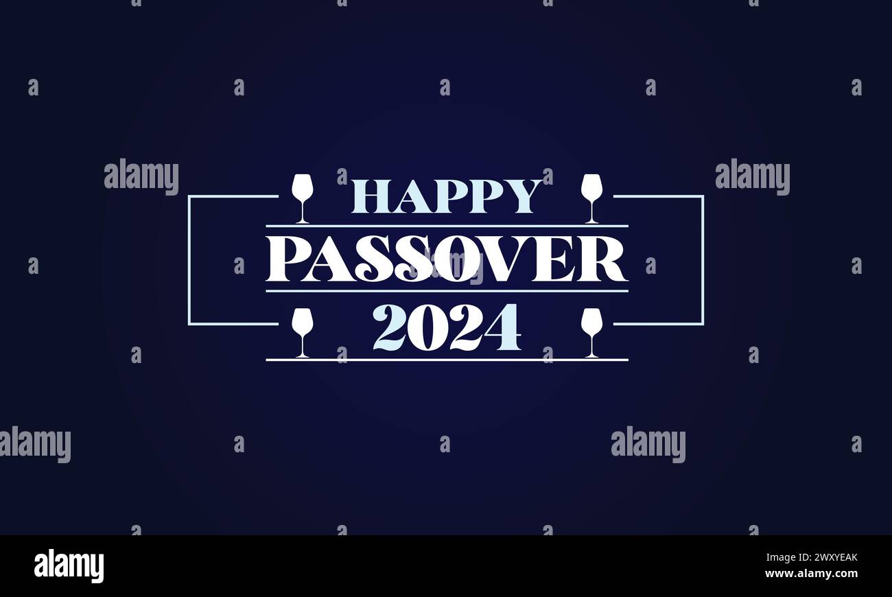 Happy Passover stylish text illustration design Stock Vector Image ...