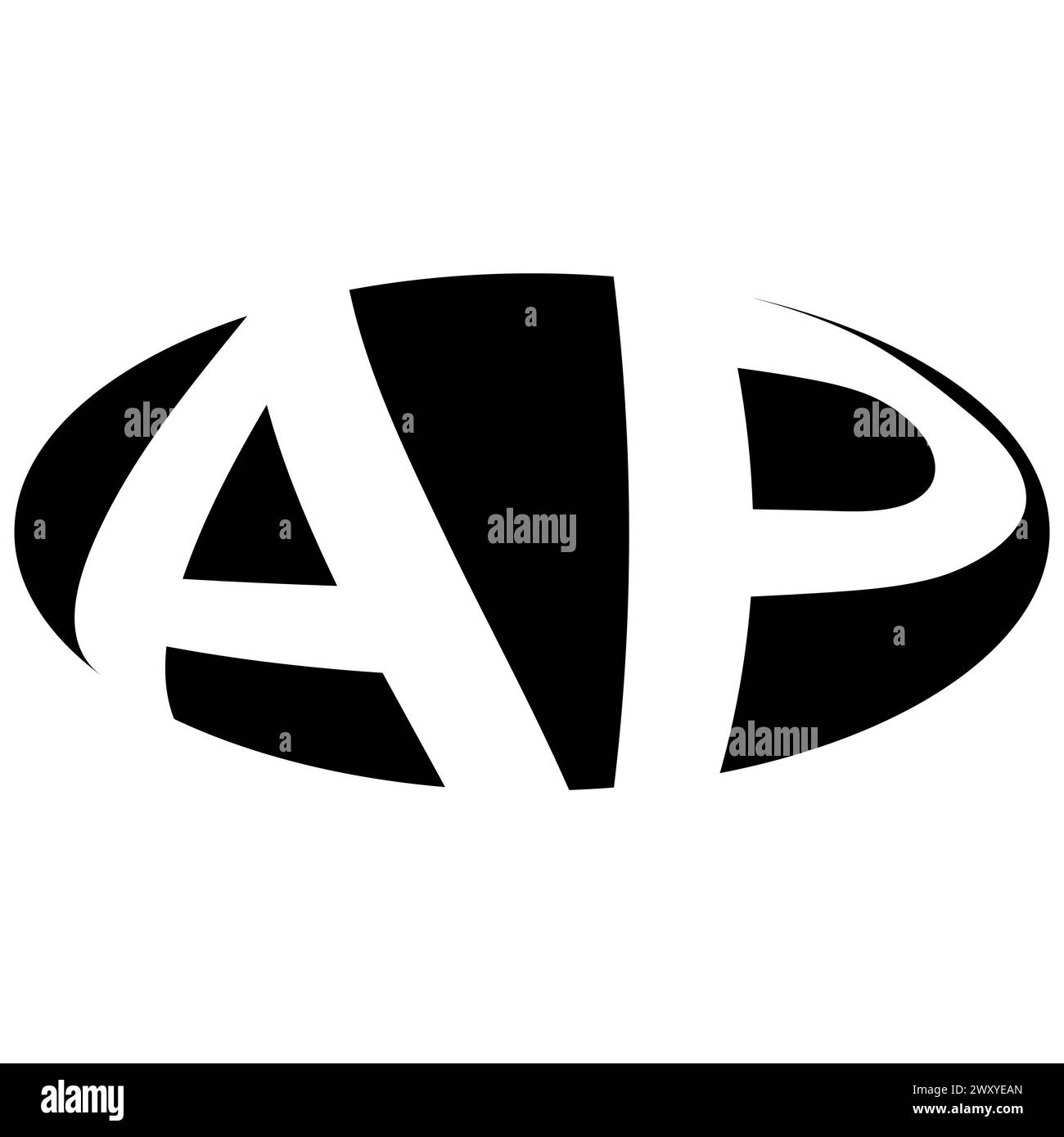 Oval logo double letter A, P two letters ap pa Stock Vector Image & Art ...