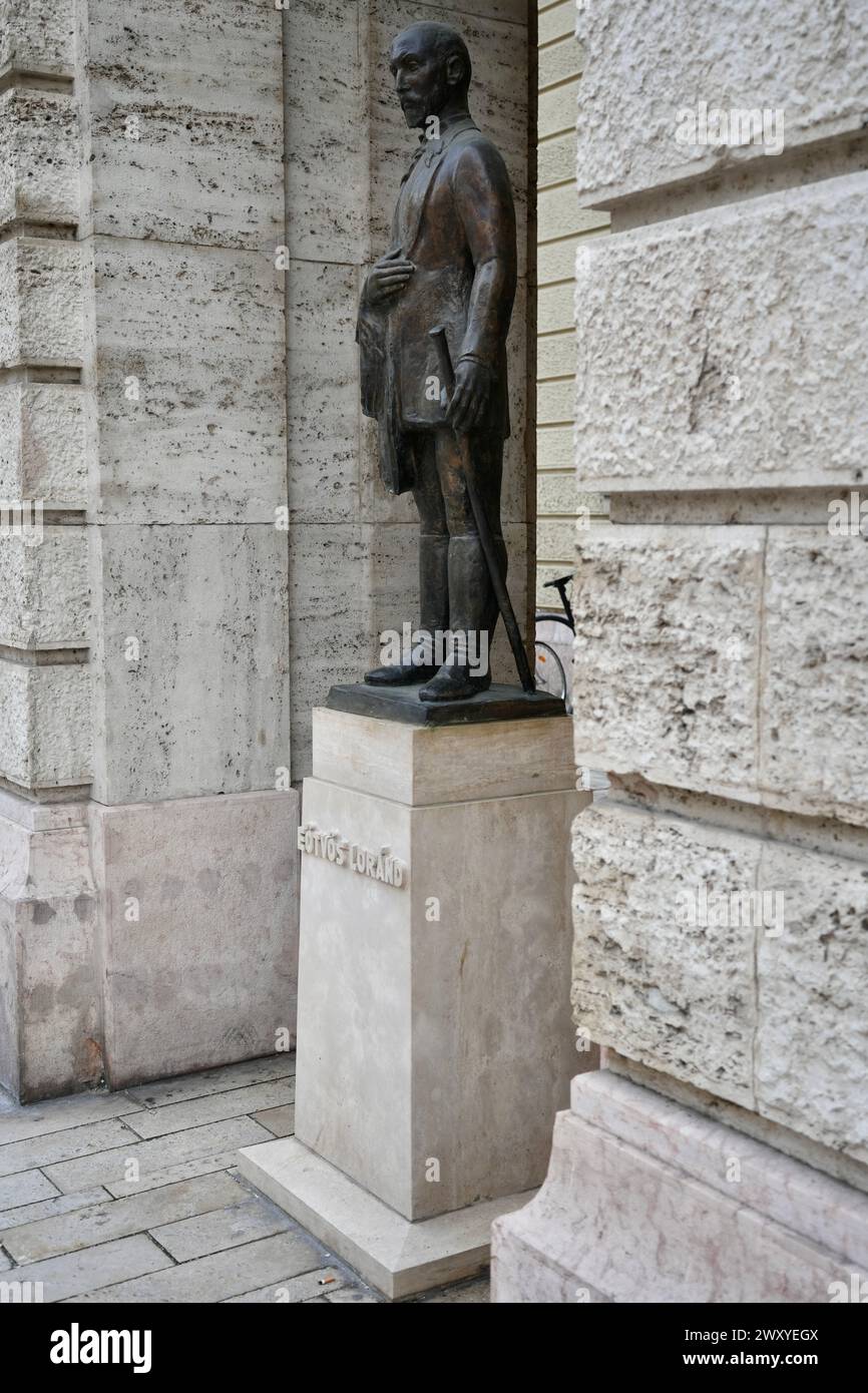 Statue of Baron Loránd Eötvös de Vásárosnamény. 27 July 1848 – 8 April ...