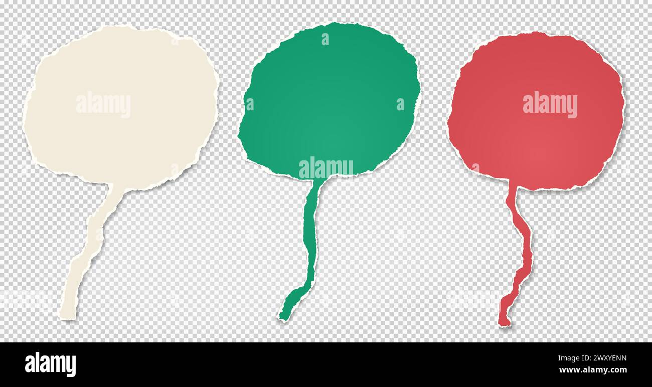 Ripped paper, colorful balloon symbols for text or ad Stock Vector ...