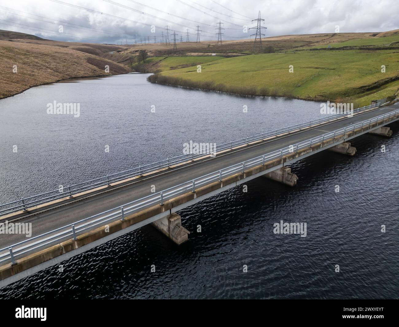 General view of Baitings Reservoir close to Ripponden in the West ...