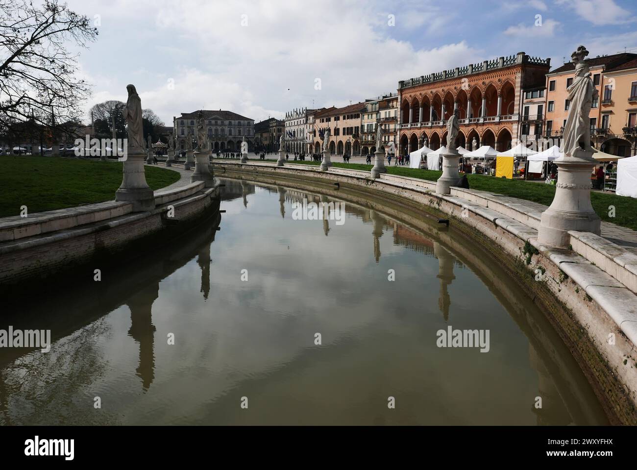 PADOVA, ITALY- MARCH 3, 2024: local life in Prato della Valle a 90,000 ...