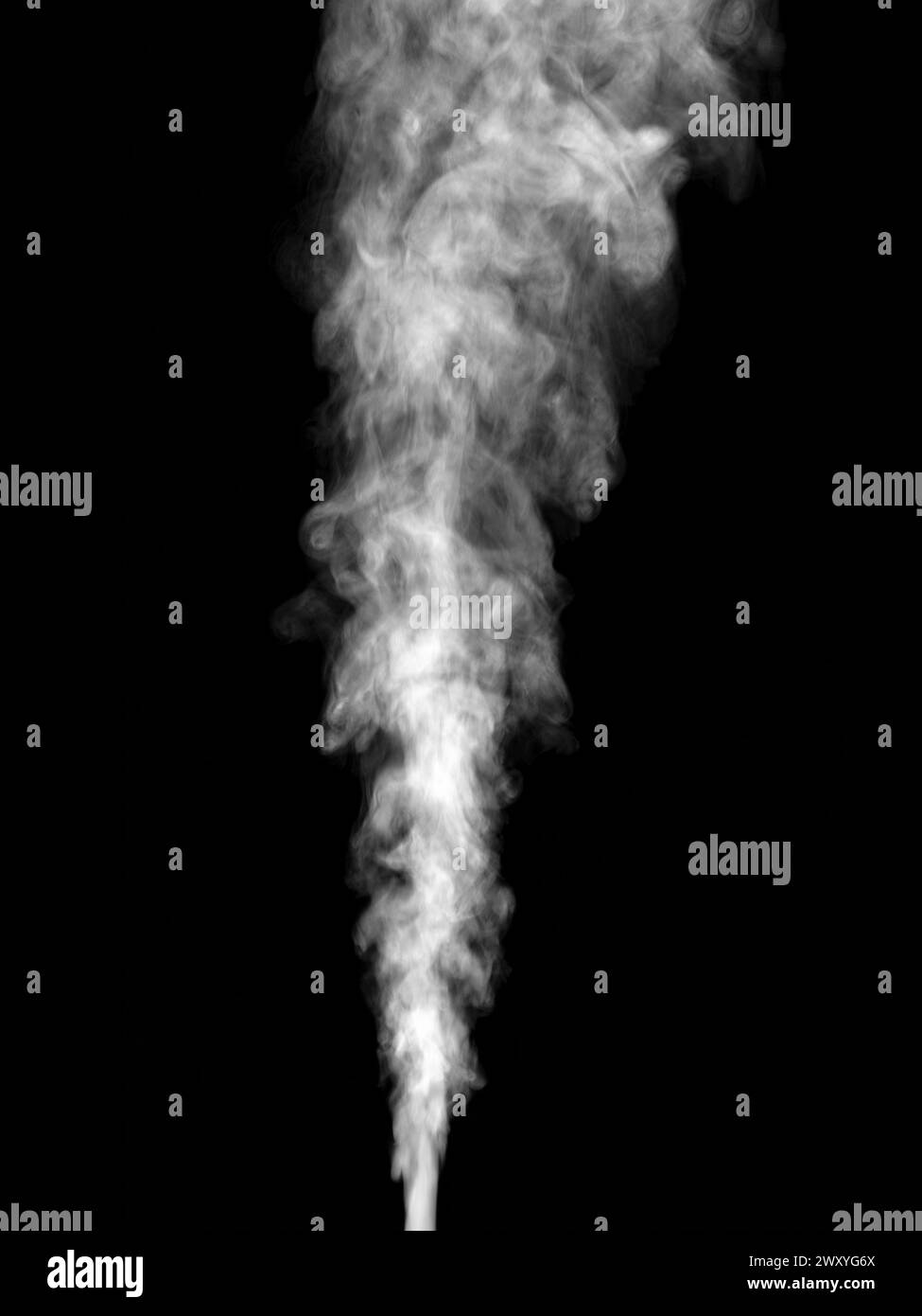 White smoke, steam, puffs isolated on a black background Stock Photo ...