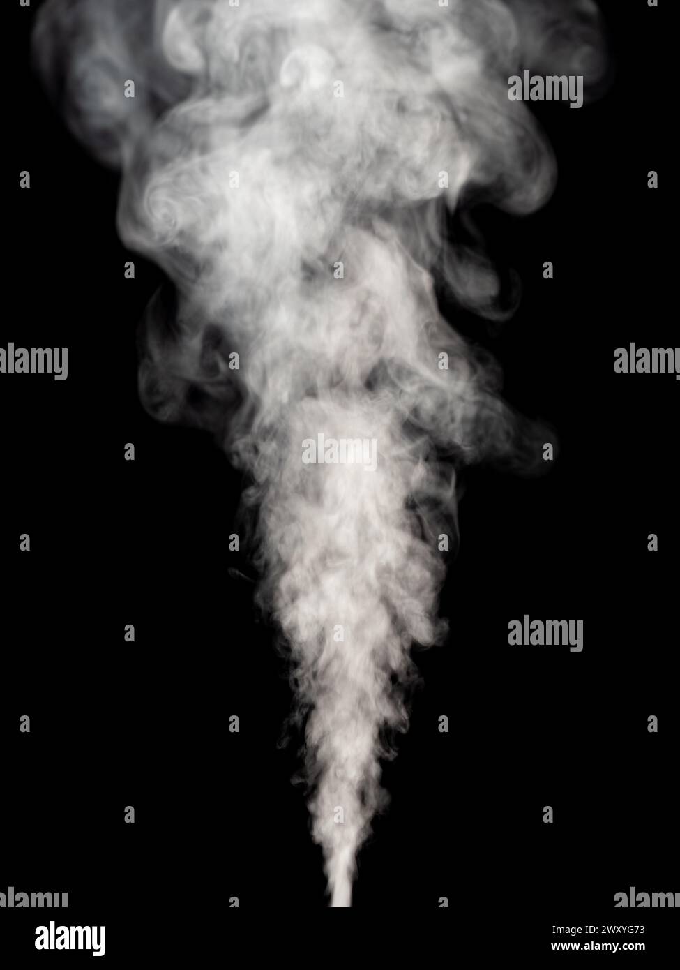 White smoke steam rising up isolated on a black background Stock Photo ...