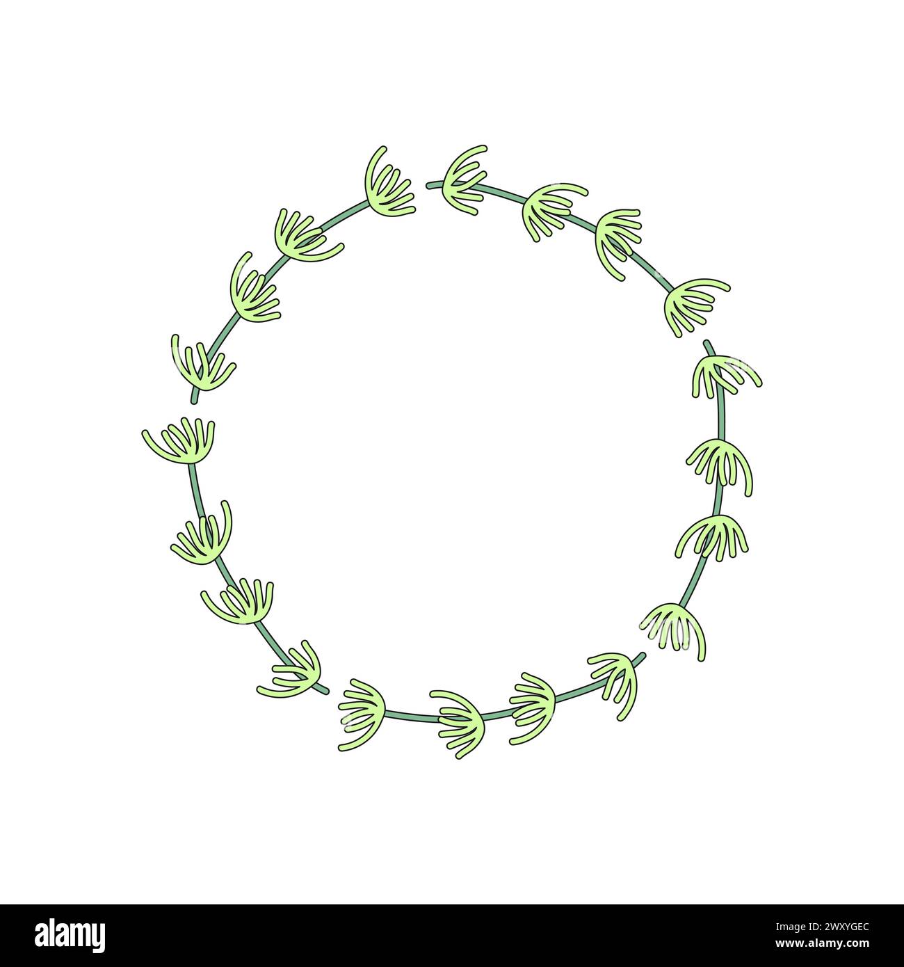 frame, border, of marine plants. summer marine, seaweed, coral, reef ...