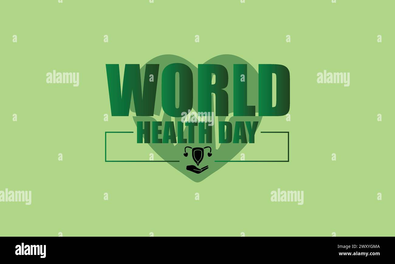 Celebrating World Health Day with Trendy Text Designs Stock Vector ...