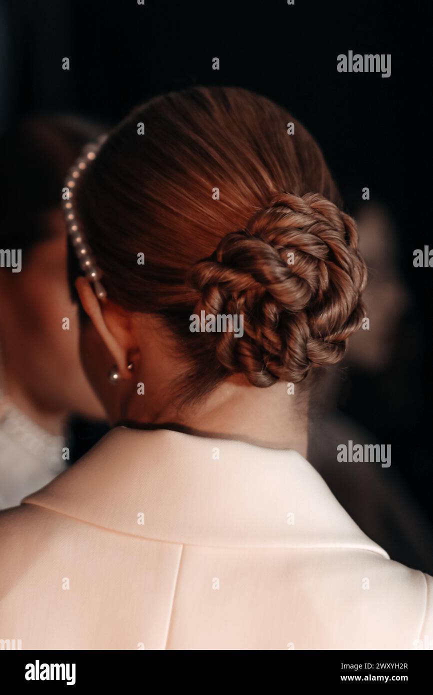 Hair gathered hi-res stock photography and images - Alamy