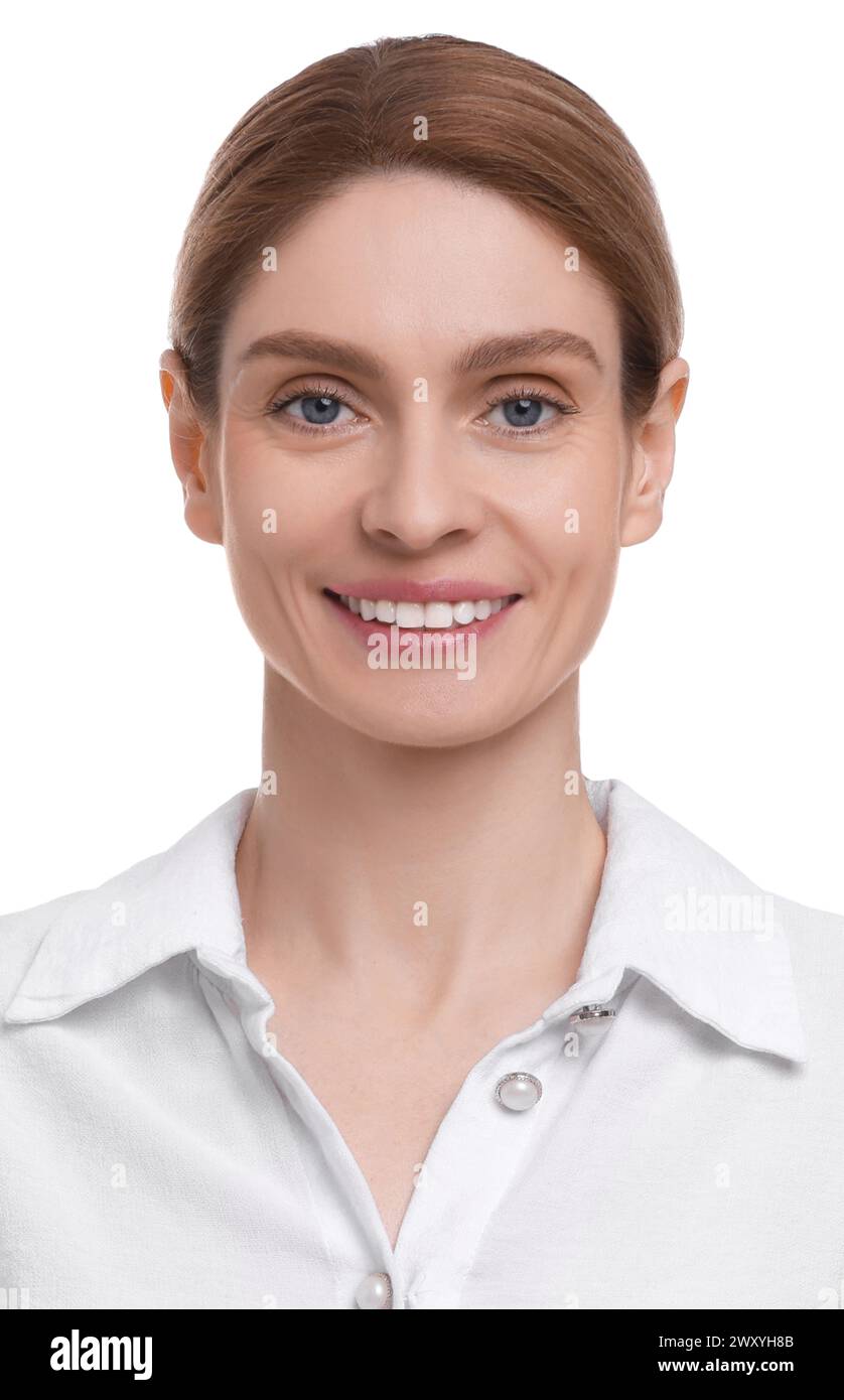 Mature woman passport picture hi-res stock photography and images - Alamy