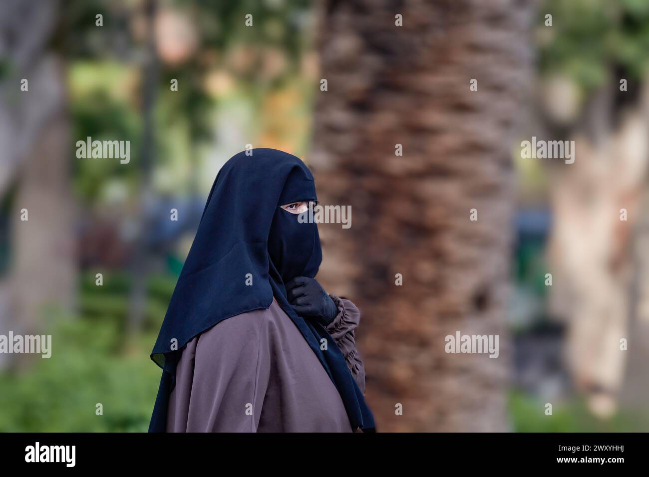 A young woman wearing a hijab in Marrakech, Morocco Stock Photo - Alamy