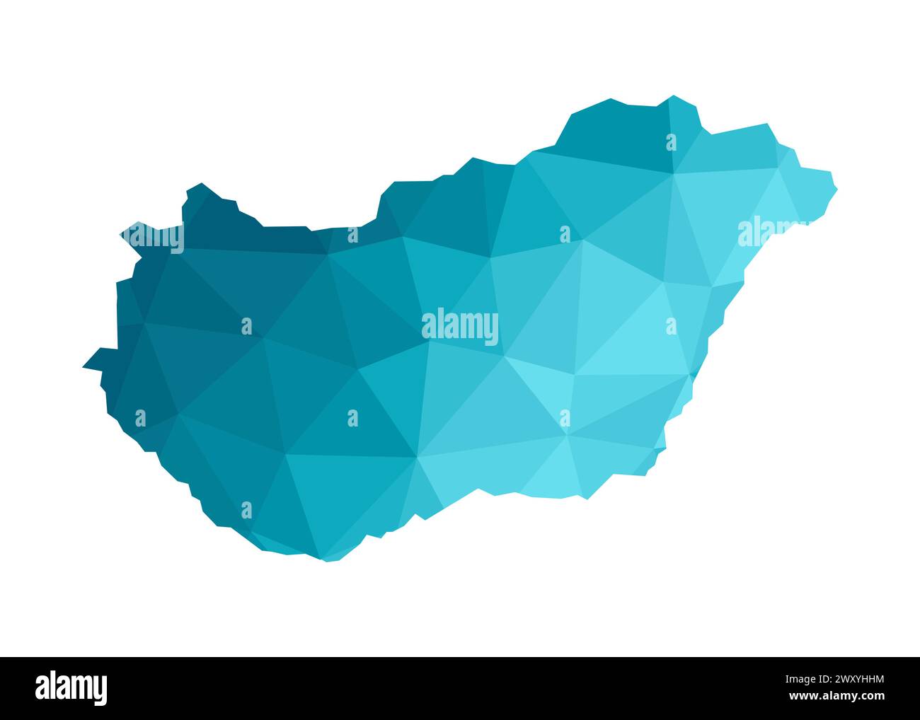 Vector isolated illustration icon with simplified blue silhouette of ...
