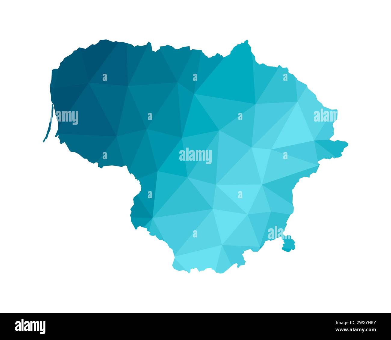 Vector isolated illustration icon with simplified blue silhouette of ...