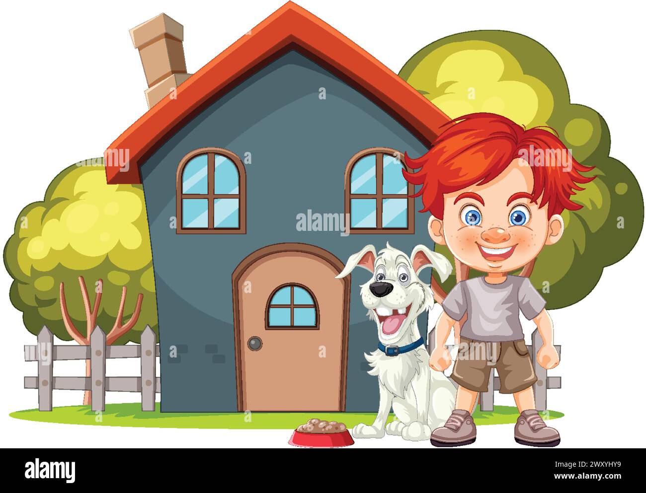 Boy in front of building Cut Out Stock Images & Pictures - Alamy