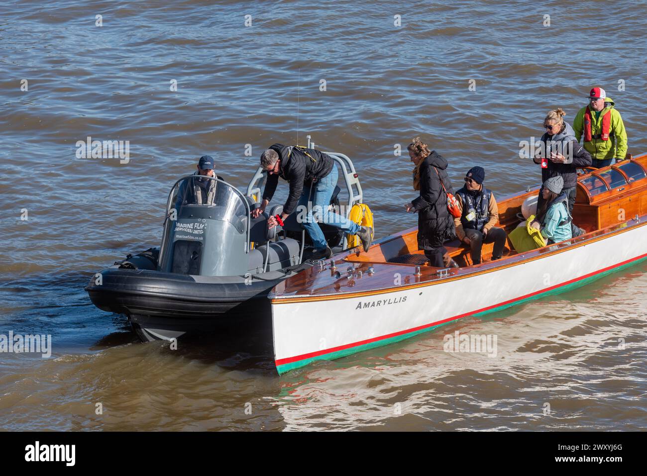 50ft Umpire Launch chase boat named Amaryllis at the University Boat ...