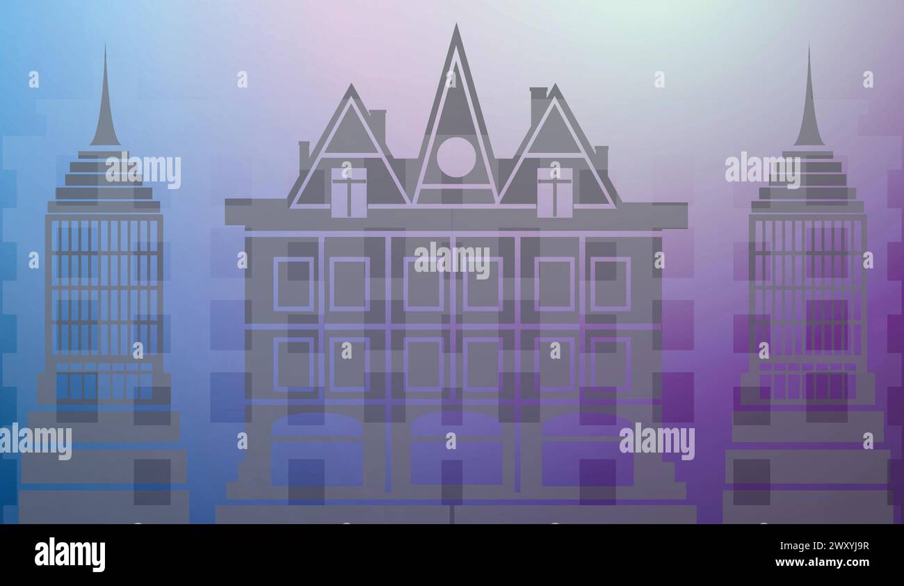 Vintage building wall decoration Stock Vector Images - Alamy