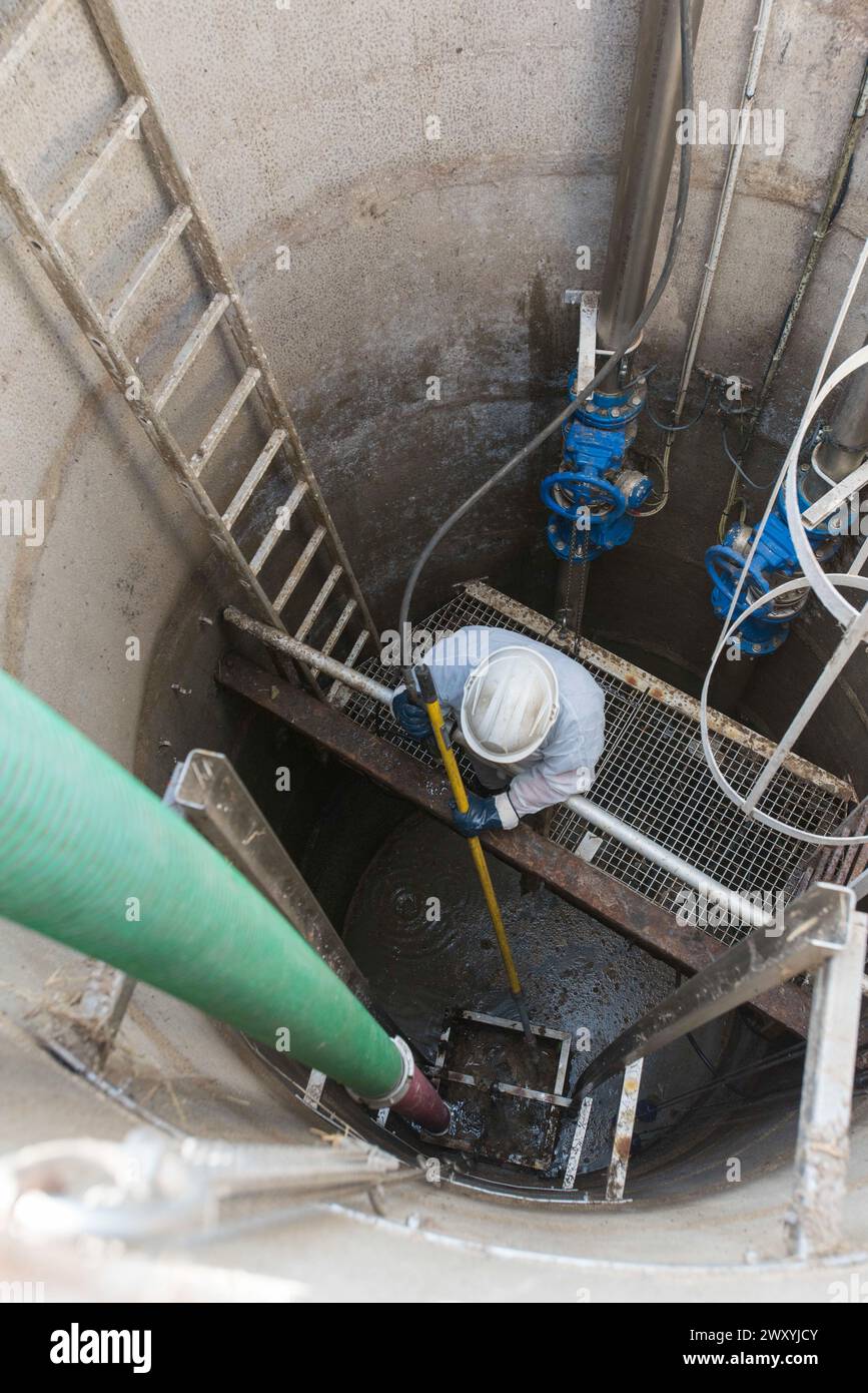 Clean-up operation: inspection, cleaning and flushing of sewer pipes ...