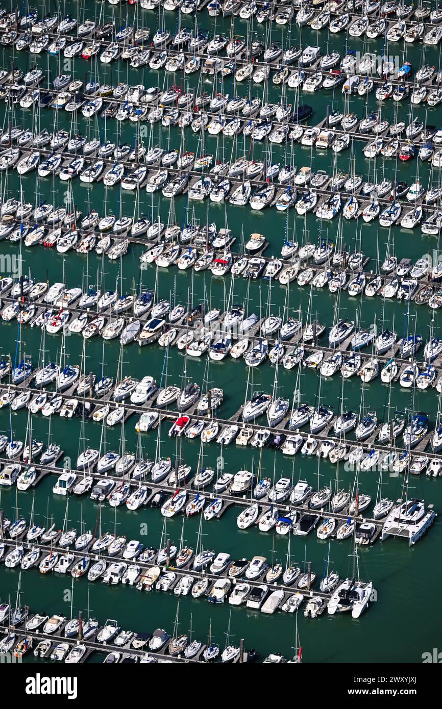 La Rochelle (central-western France): aerial view of the Minimes marina ...