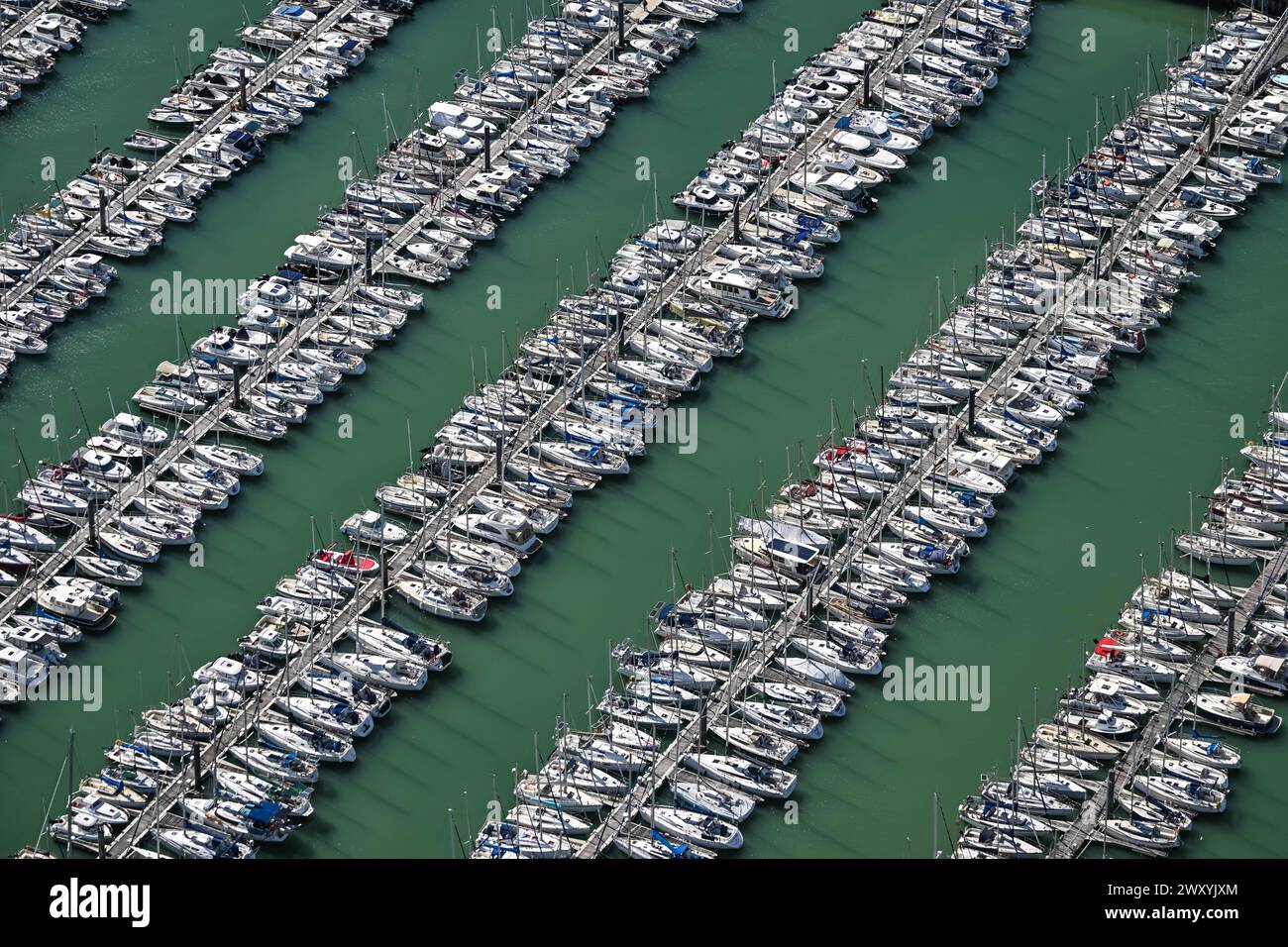 La Rochelle (central-western France): aerial view of the Minimes marina ...