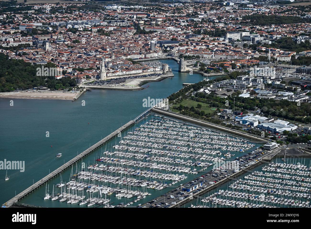 La Rochelle (central-western France): aerial view of the Minimes marina ...