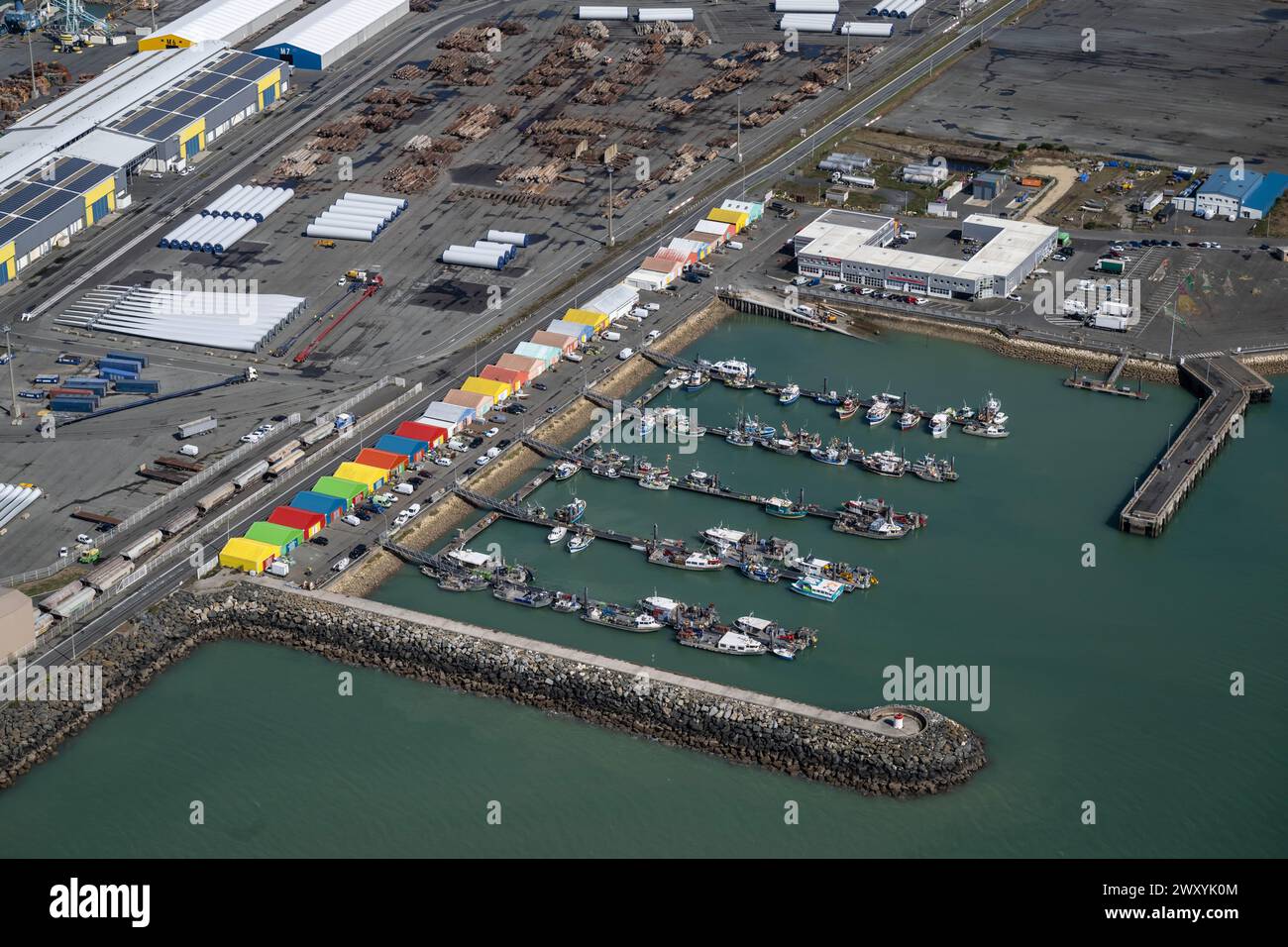 La Rochelle, Grand port Atlantique (central-western France): aerial ...