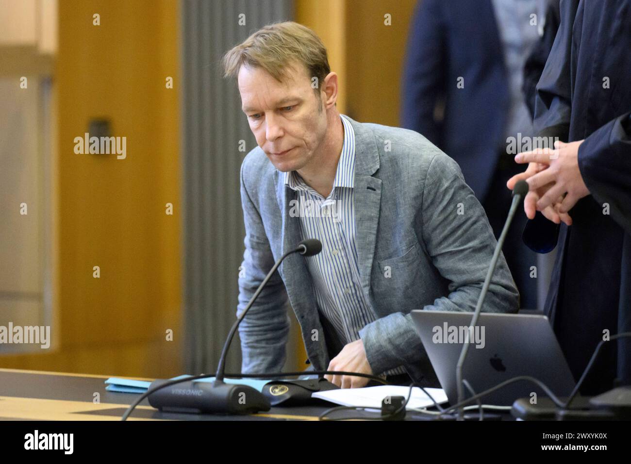 A man identified by media as Christian Brueckner sits in the courtroom ...
