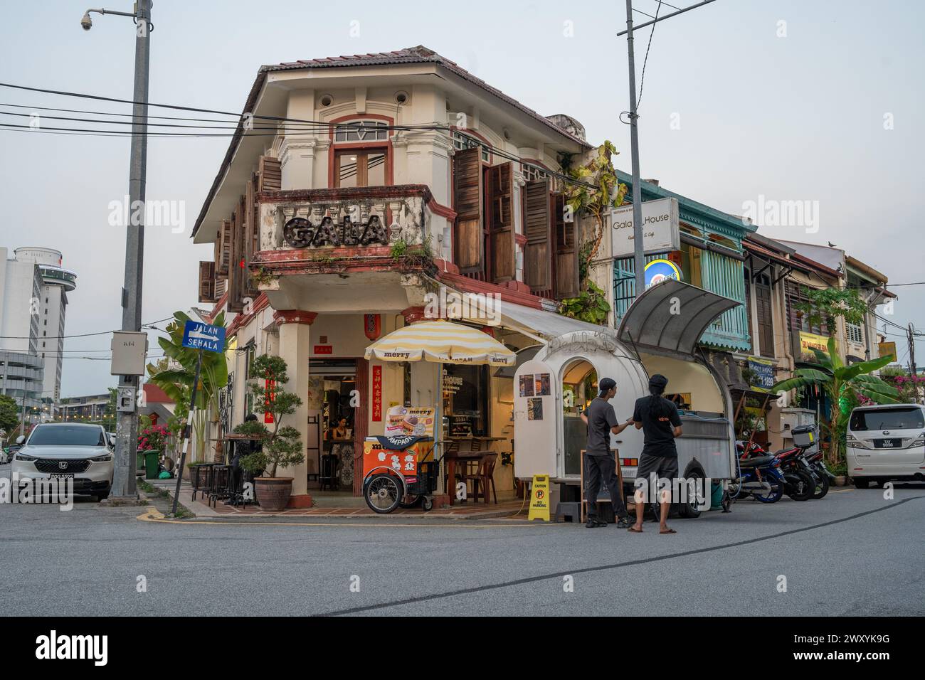 Atmosphere of the historic old town with streets and buildings from the ...