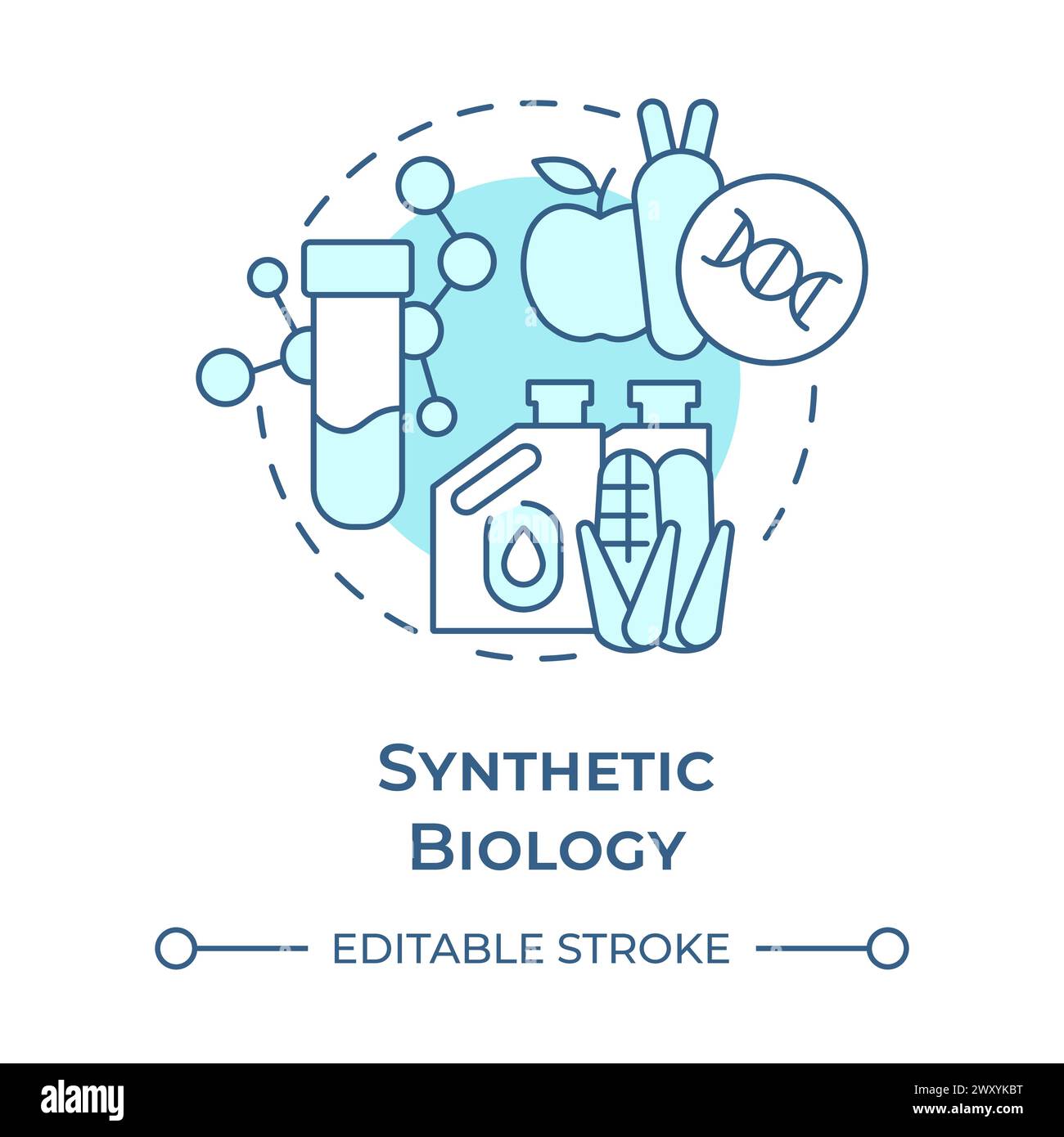 Synthetic biology soft blue concept icon Stock Vector Image & Art - Alamy