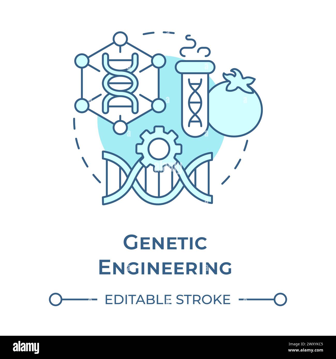 Genetic engineering soft blue concept icon Stock Vector Image & Art - Alamy