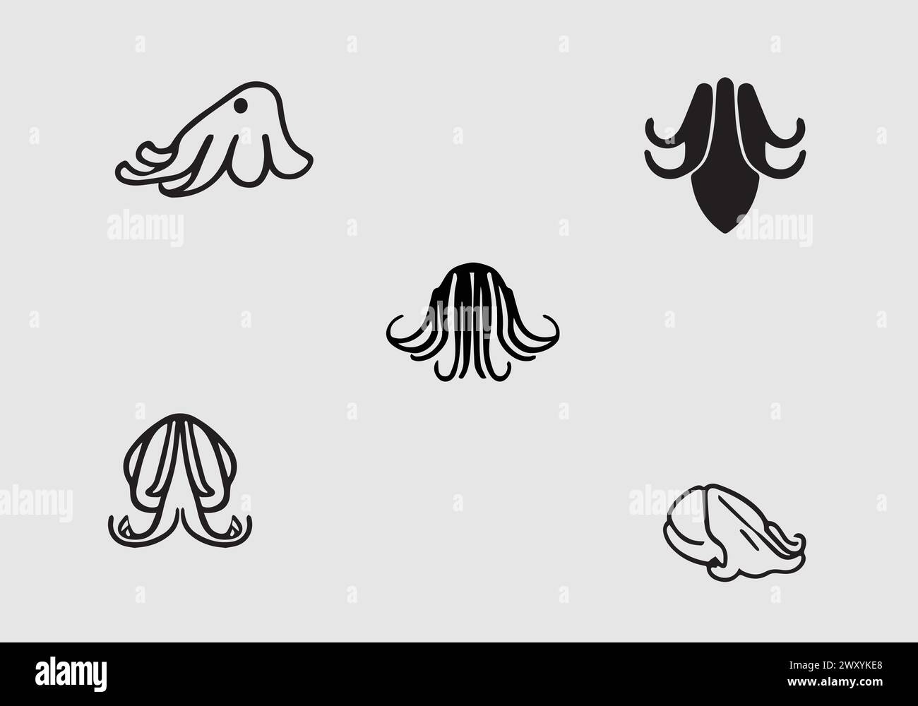 Cuttlefish sea Stock Vector Images - Alamy