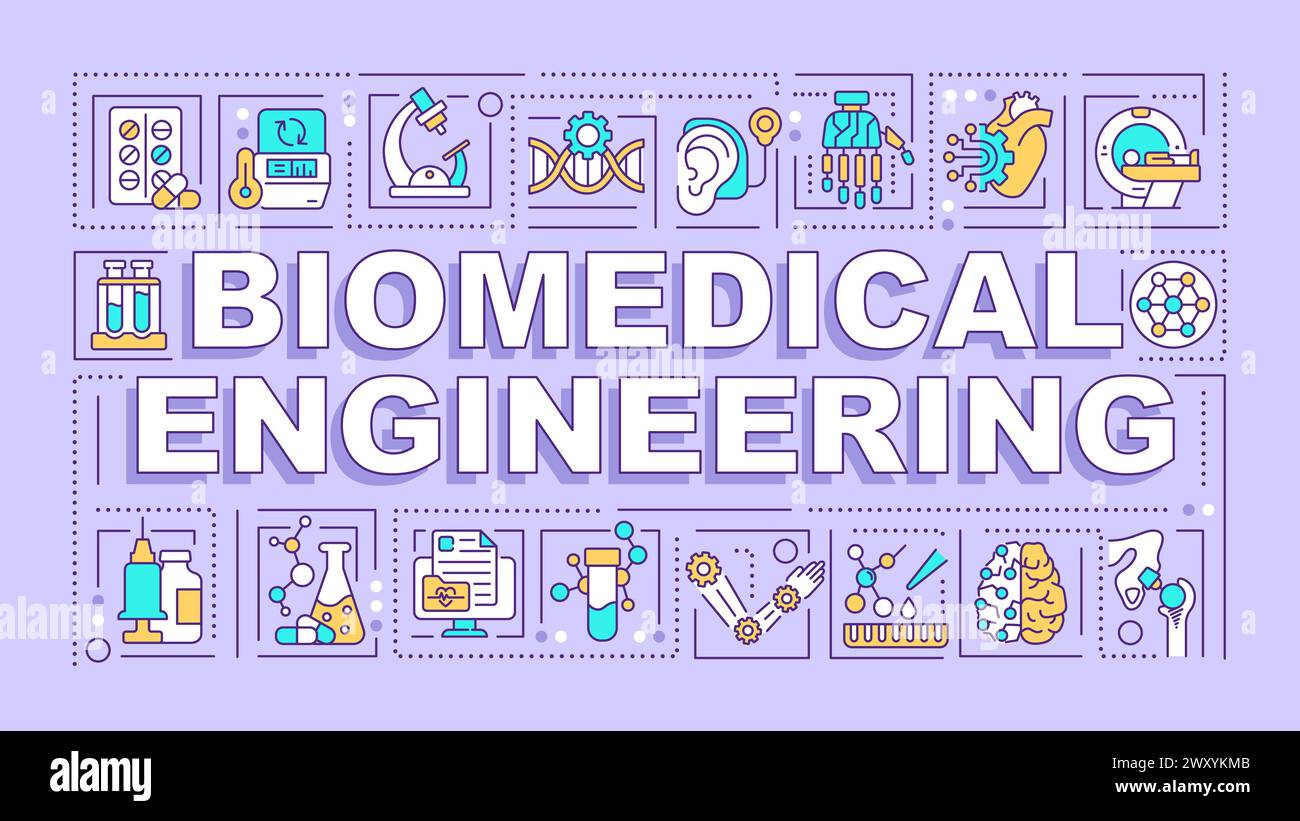 Biomedical engineering purple word concept Stock Vector Image & Art - Alamy
