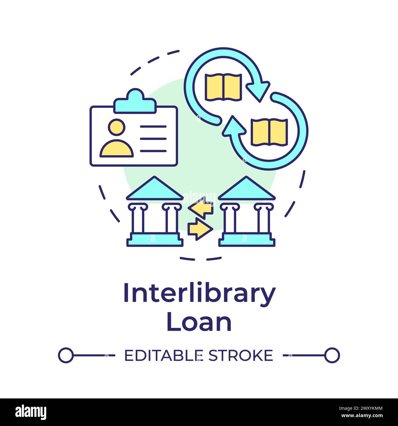 Interlibrary loan multi color concept icon Stock Vector Image & Art - Alamy