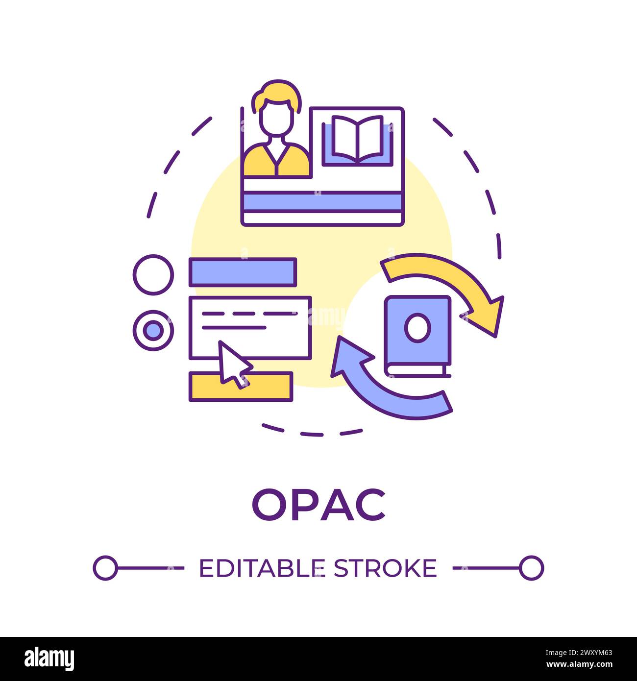 Online public access catalog Stock Vector Images - Alamy