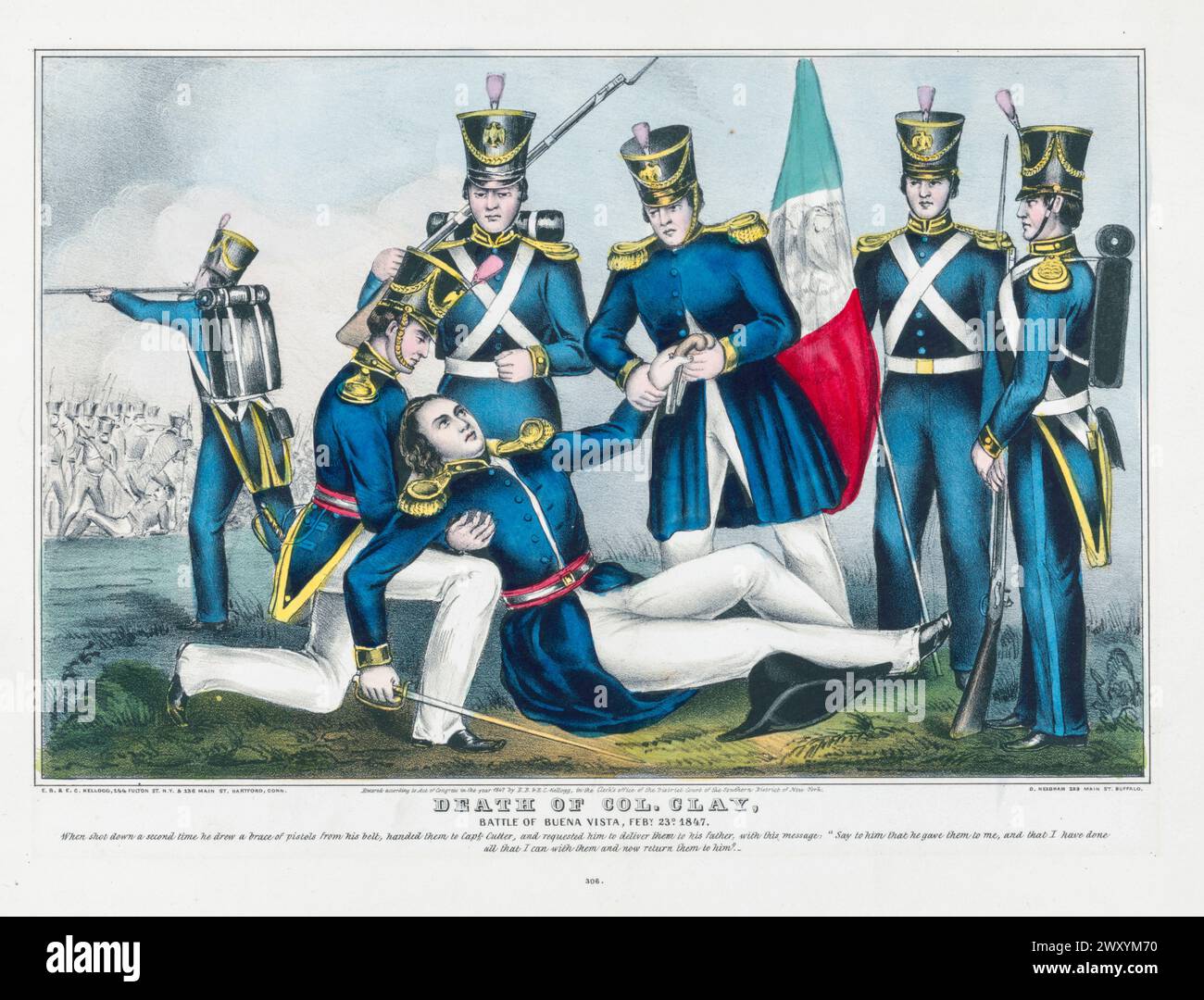 Death of Lieutenant Colonel at the Battle of Buena Vista. The Battle of ...