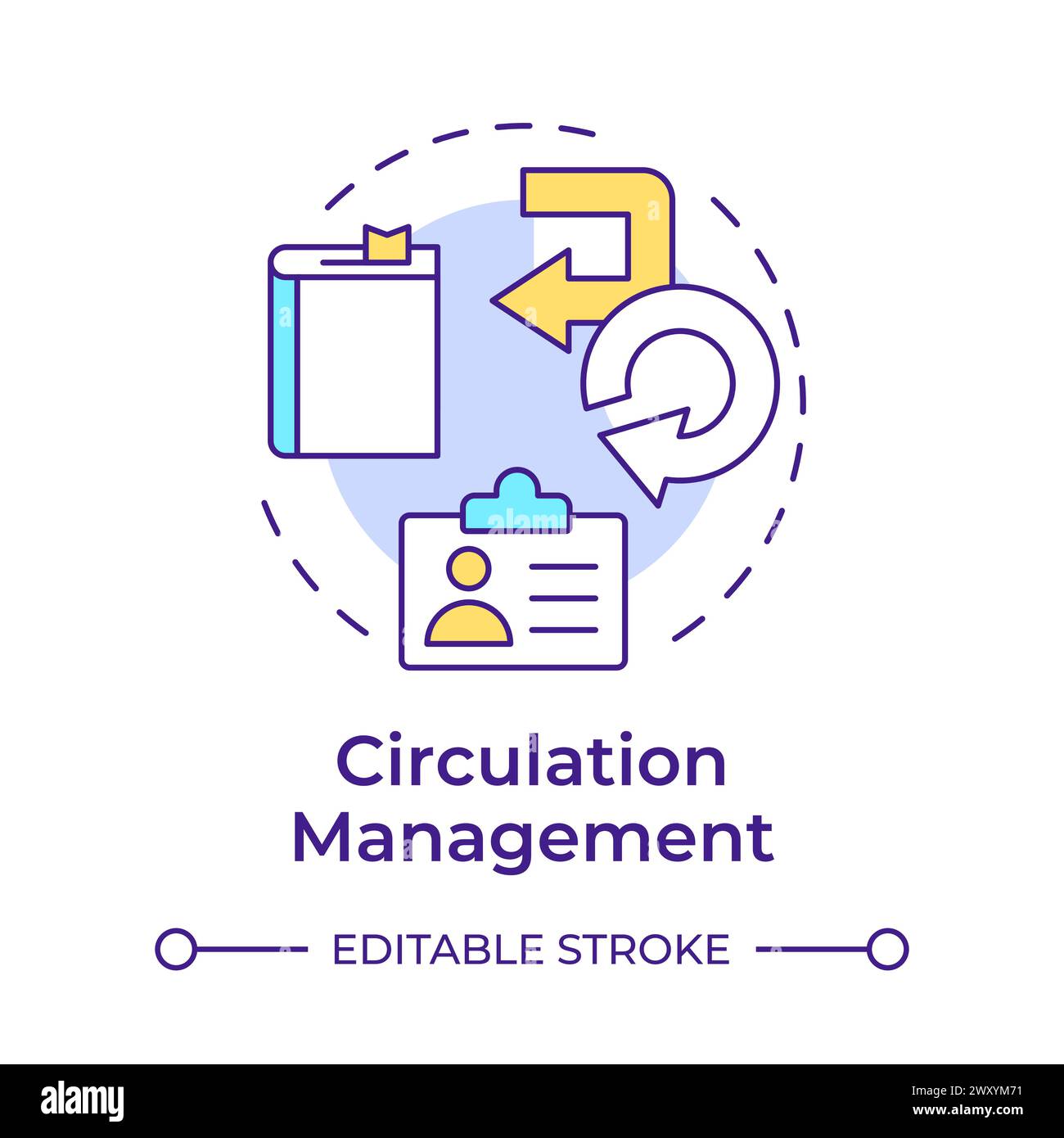 Circulation management multi color concept icon Stock Vector Image & Art - Alamy