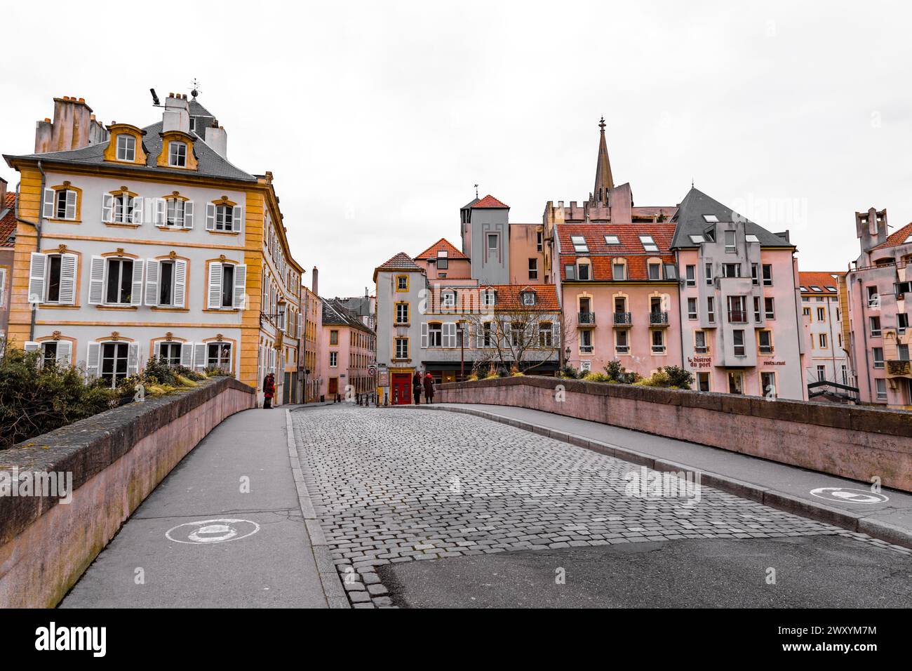 Metz, France - January 23, 2022: Cityscape view from the beautiful city ...