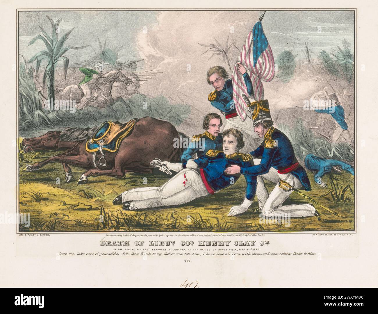 Death of Lieutenant Colonel at the Battle of Buena Vista. The Battle of ...