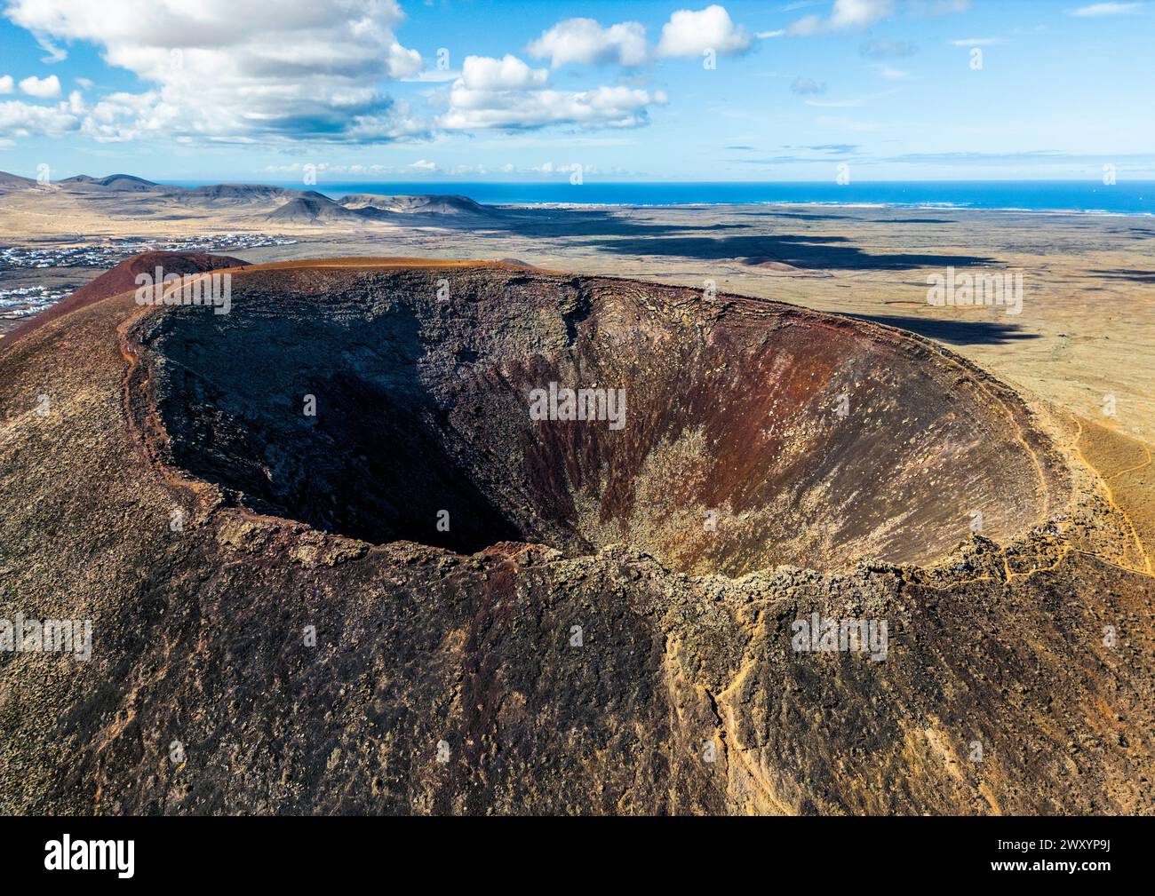 A stunning aerial shot capturing the ancient grandeur of a volcanic ...