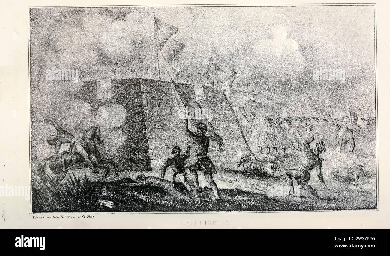 from ' The army and navy of America ' by Jacob K Neff, 1852 The Battle ...