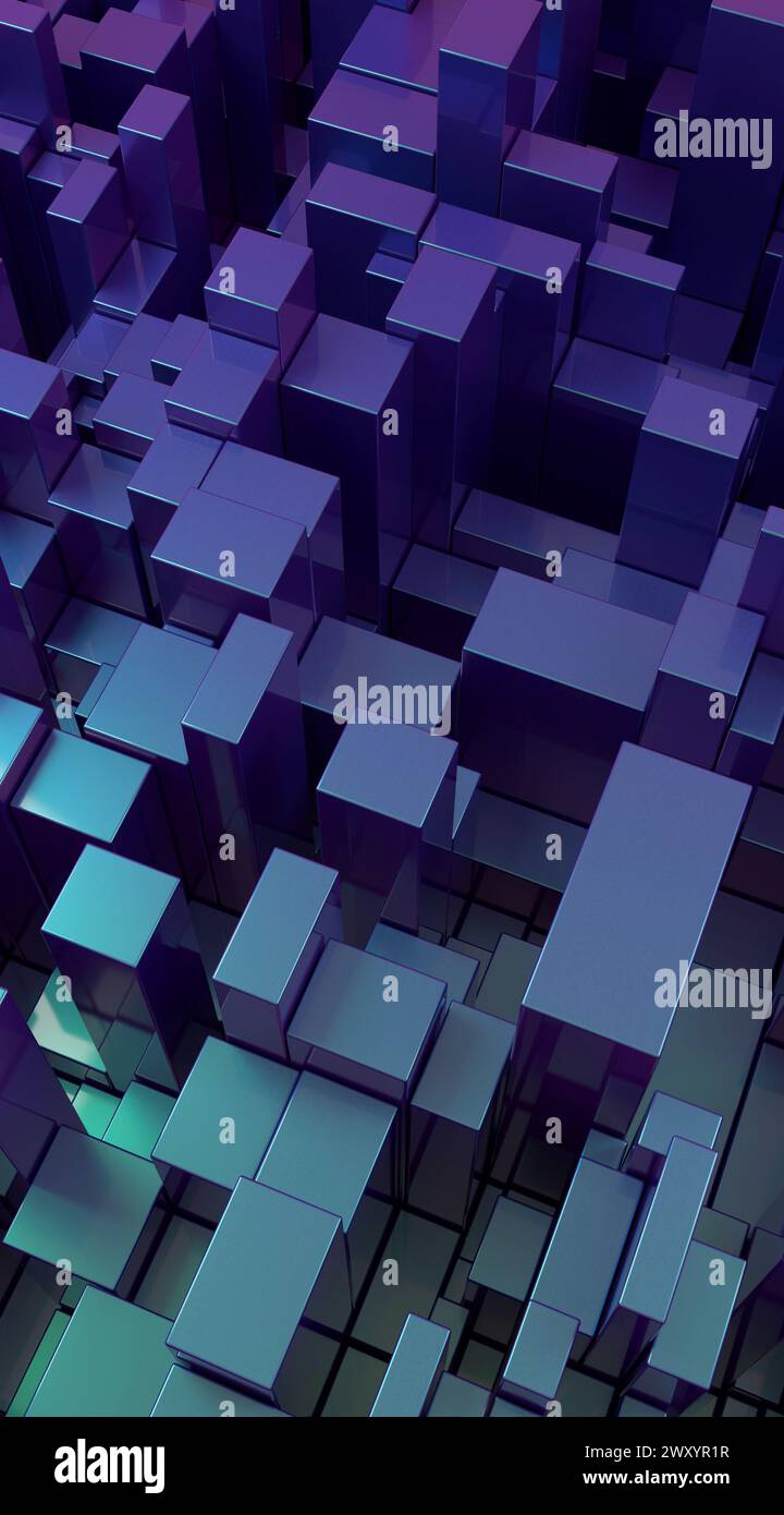 A visually engaging abstract background featuring a complex grid of 3D ...