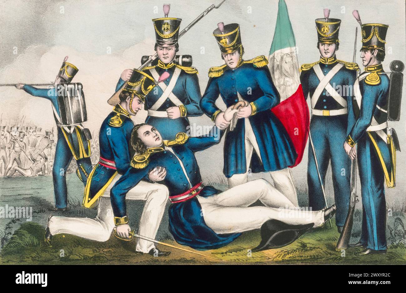 Death of Lieutenant Colonel at the Battle of Buena Vista. The Battle of ...
