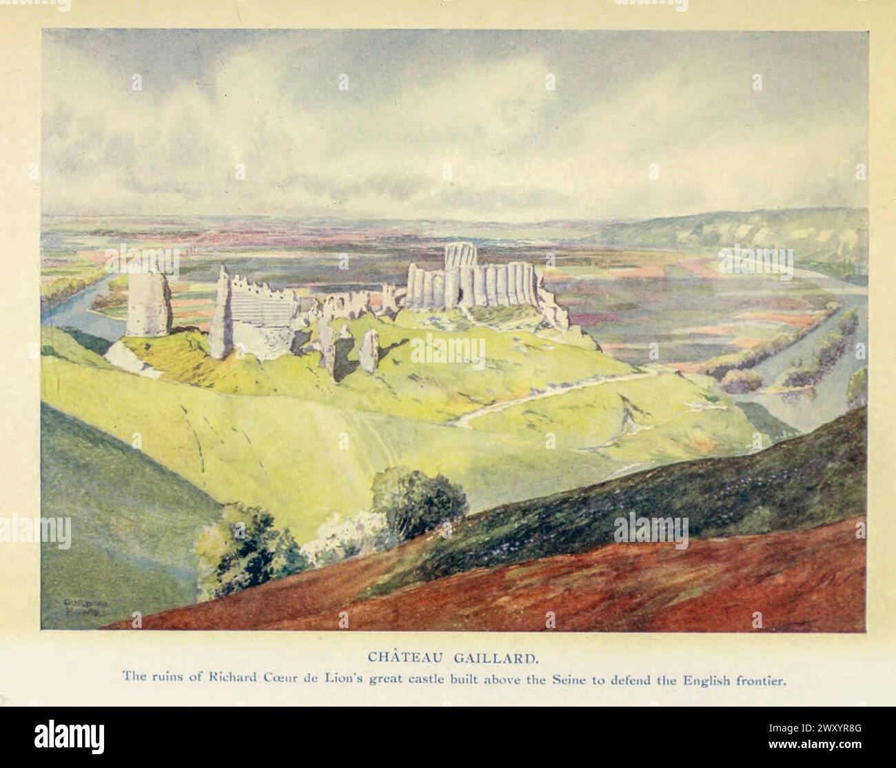 Chateau Gaillard, Normandy 1910 by Gordon Cochrane Home (25 July 1878 ...