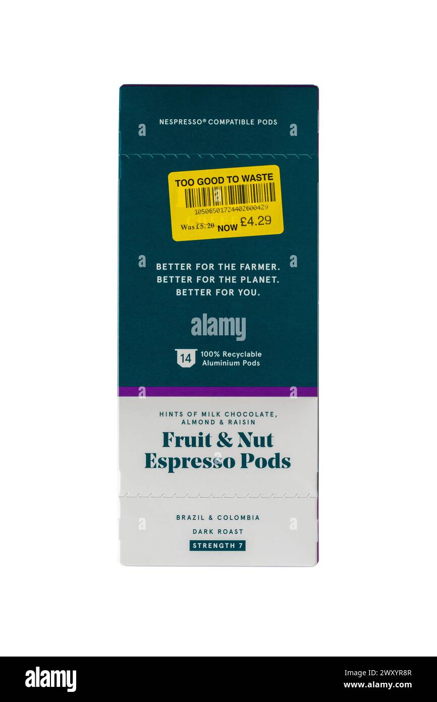 Box of Fruit & Nut Espresso Pods coffee capsules coffee pods with hints ...