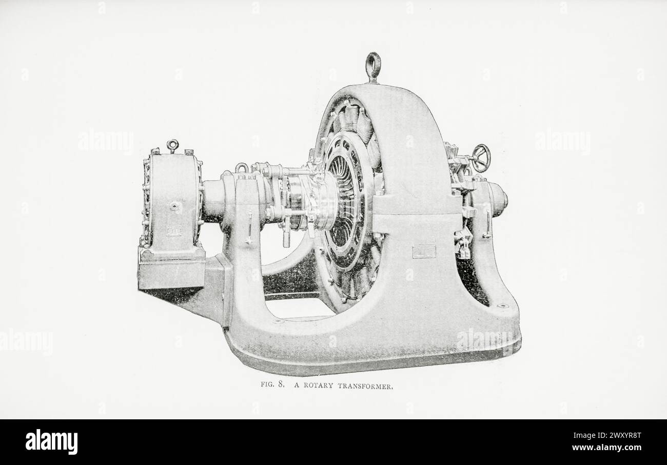 A rotary transformer from the Article THE APPLICATION OF ALTERNATING ...