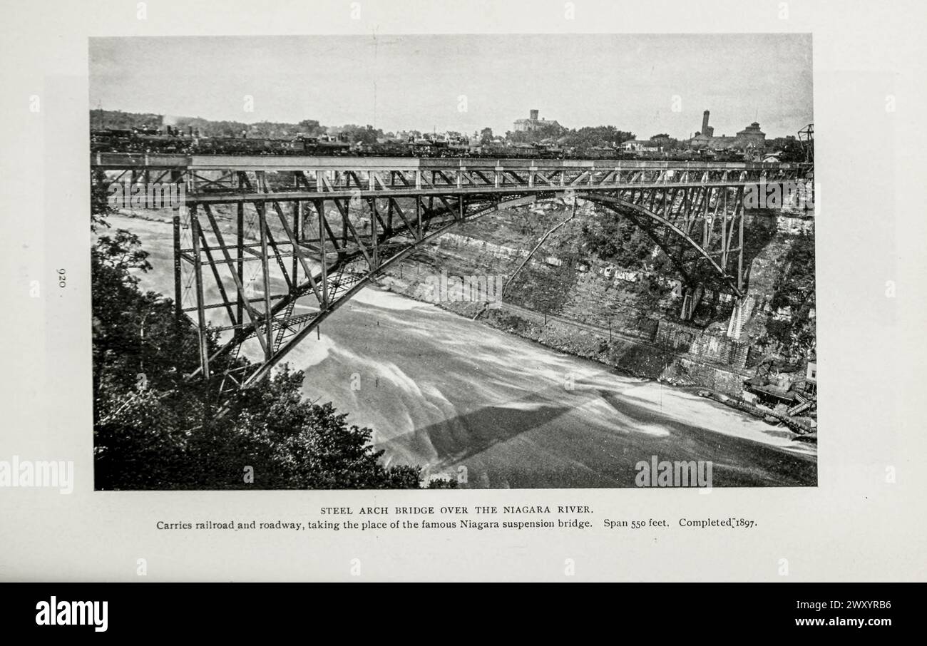 Steel cantilever railroad bridge over niagara river hi-res stock ...